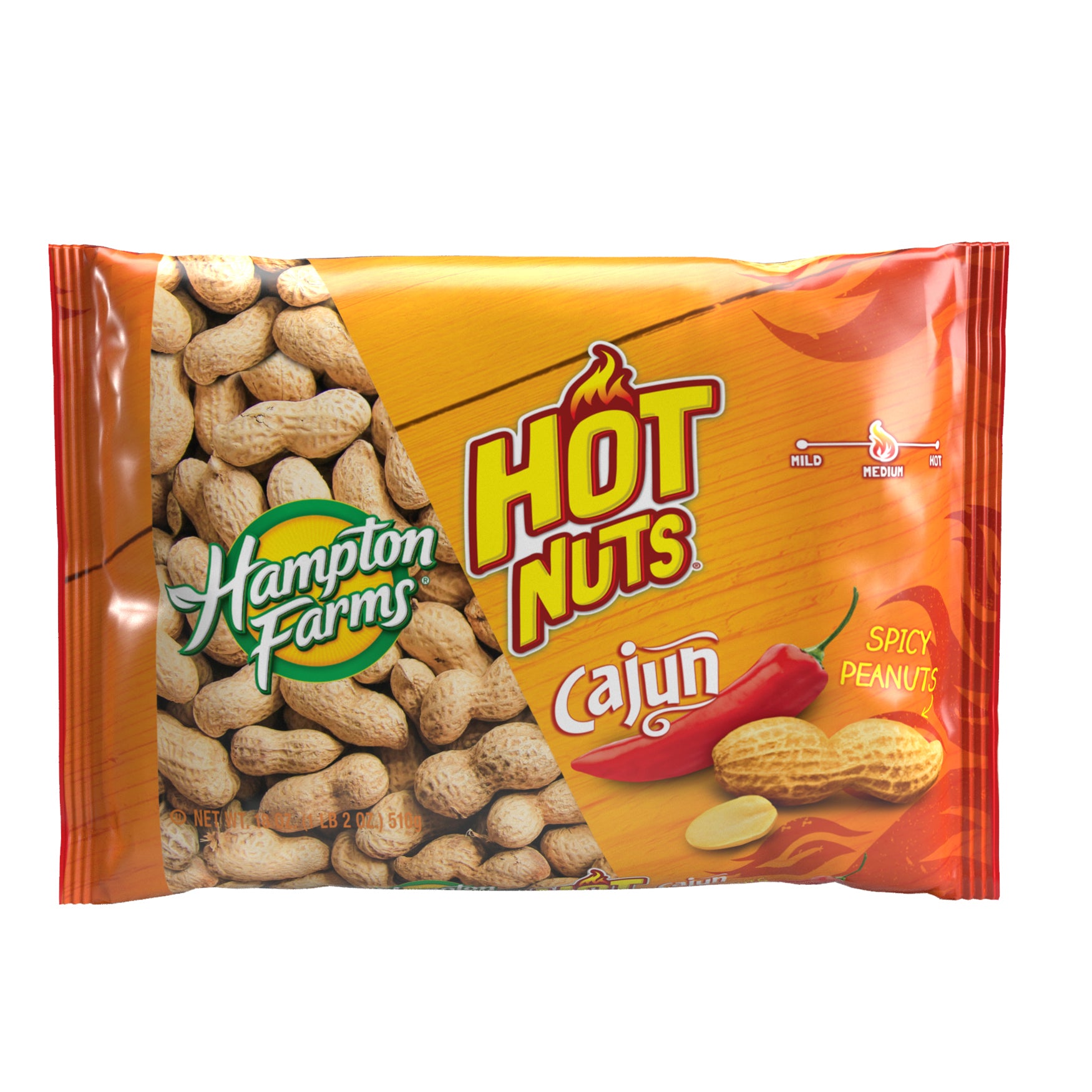 In-Shell Cajun Hot Nuts | Flavored In-Shell Peanuts | Hampton Farms